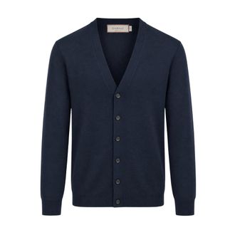 Canali V-Ausschnitt Strickjacke - - Knitwear - Herren - Blau - L