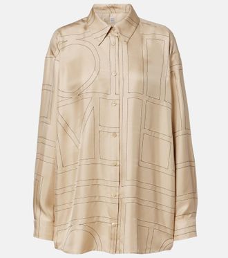 Toteme Chemise en soie &agrave; broderie