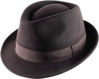 Classic Italy Chapeau Trilby Pliable, imperm&eacute;able, Feutre Homme ou Femme Classic Trilby Pliable - Taille 53 cm - Marron