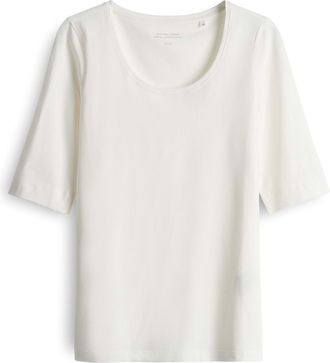 OPUS Damen Kurzarmshirt | Slim Shirt aus Jersey Milk, 36