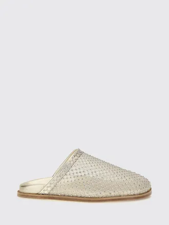 Forte_Forte Mules sabot en nylon r&eacute;sille avec broderie de strass