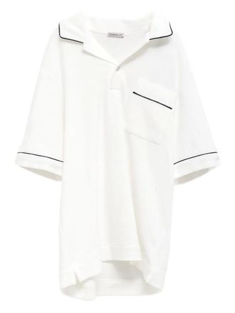Moncler Poloshirt mit Paspelierung - Weiß