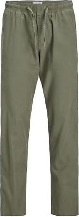 Jack & Jones Jpstkane Jjsummer Linen Blend Jogger Sn Pull en Tricot, Vert Olive, S Homme