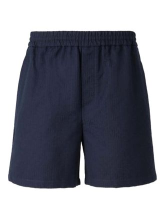 Balmain monogram-pattern bermuda shorts - Blau