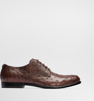 Dolce & Gabbana Derby-schuhe Aus Strau&szlig;enleder - Mann Schn&uuml;rschuhe Braun 42