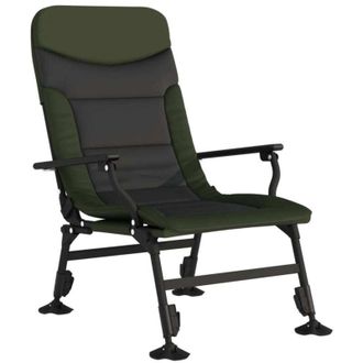 vidaXL Vidaxl - Chaise de p&ecirc;che avec accoudoir pliable vert
