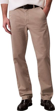 Calvin Klein Herren Chino Hose Cotton Signature Slim Fit, Beige (Vintage Khaki), 32W/36L