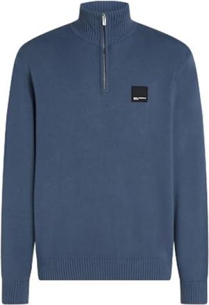 Karl Lagerfeld Homme Pull &Agrave; DemiZip R&eacute;gulier Coupe R&eacute;gulier, Bleu, XL