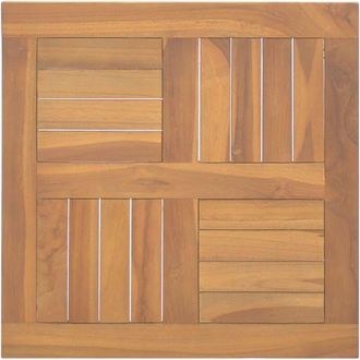 vidaXL Dessus de table carré 50x50x2,5 cm Bois de teck massif Vidaxl