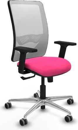 Piqueras y Crespo Rosa Schreibtisch Zulema mit 2D-Armlehnen, h&ouml;henverstellbare Lendenwirbelst&uuml;tze, ausgestattet mit Sincro 3 Positionen und Schneidschaum, mit Rollen vo