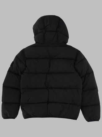 Stone Island Hooded Down Jacket - Black