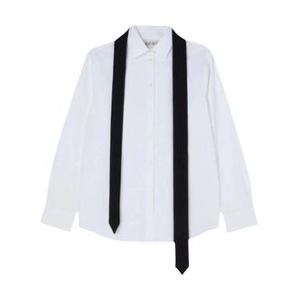 R&oacute;he Klassisches Hemd mit abnehmbarer Krawatte - - Blouses & Shirts - Damen - Wei&szlig; - 2XS