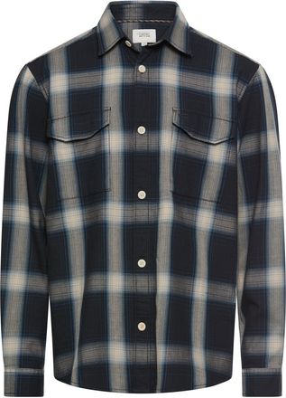 Camel Active Herren Langarm Hemd aus Reiner Baumwolle Navyblau, menswear-3XL