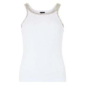Pinko Pinko, Femme, Tops, Blanc, Taille: 38 FR Coriandoli Tank Top