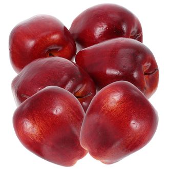 NUOBESTY 6 St&uuml;ck K&uuml;nstliche Rote Schaumstoff&auml;pfel Deko Modell f&uuml;r Kindergarten Lernmittel und Obstpr&auml;sentationen