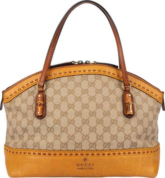 Gucci Crossbody Bags - Gucci GG Monogram Crafty Bamboo Handbag - Gr. unisize - in Bunt - für Damen