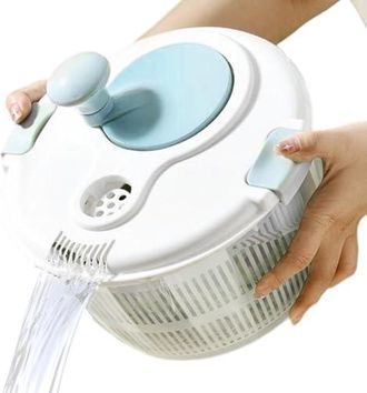 Generico Sghtil Essoreuse &agrave; salade - Passoire &agrave; l&eacute;gumes - 5 L - Outil de d&eacute;shydratation manuel &agrave; manivelle pour une alimentation saine, une cuisine &agrave; la maison