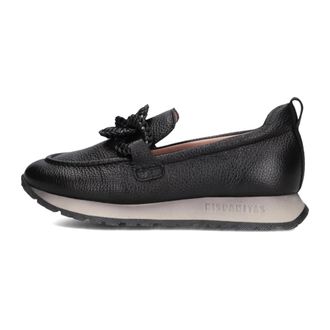 Hispanitas Schwarze Leder Slip-Ons - - Shoes - Damen - Schwarzk - 36 EU