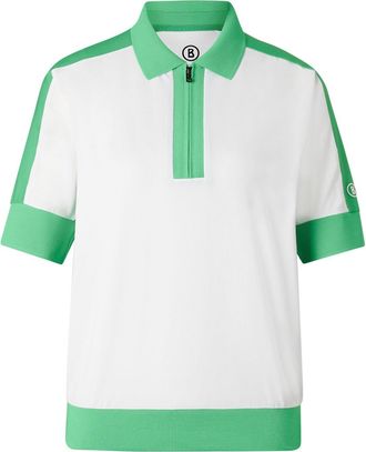 Bogner Funktions-Polo-Shirt Arabell f&uuml;r Damen - Wei&szlig;/Gr&uuml;n - 34