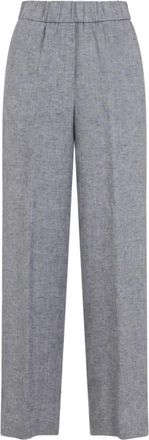 PESERICO Femme, Pantalons, Bleu, Taille: 36 FR Wide Pantalons