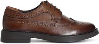 Caf&egrave;noir Derby en Cuir pour Homme avec Perforations Anglaises, pour Femme, Couleur Marron, Taille 36