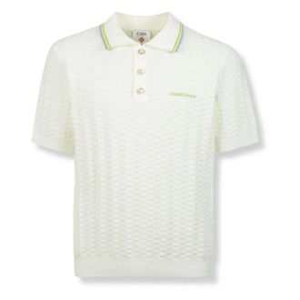Casablanca Homme, Pulls, Beige, Taille: 2XL Tennis Boucl&eacute; Polo