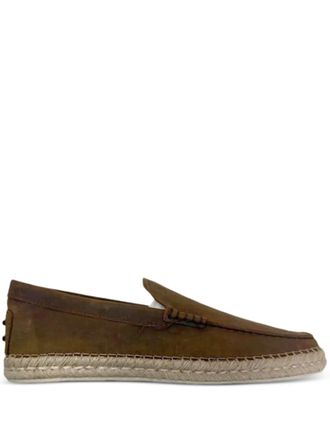 Tod's espadrilles en cuir - Marron