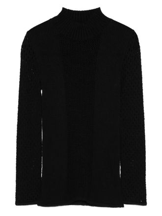 Versace pull à col montant (années 2000) - Noir