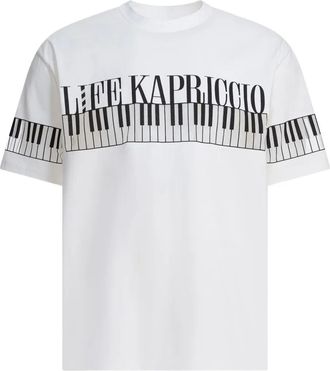 KAPITAL t-shirt à imprimé piano - Blanc