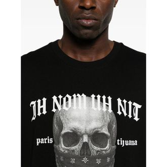 Ih Nom Uh Nit Graphic Print Skull T-Shirt - Black
