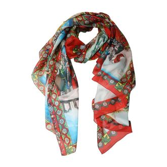 Dolce & Gabbana Foulard en Soie Imprim&eacute; - Femme - Accessoires - Multicolore - Taille: ONE Size