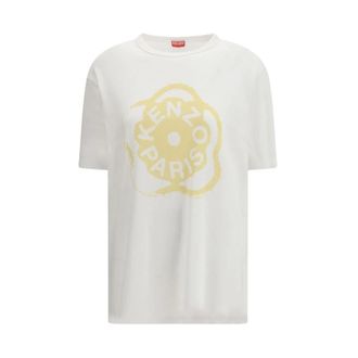 Kenzo Klassisches Baumwoll-T-Shirt mit Rundhalsausschnitt - - Tops - Damen - Wei&szlig; - S