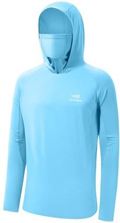 Bassdash UPF 50+ Chemise de pêche à Manches Longues avec Masque UV pour Homme