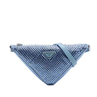 Prada Pre-owned Satin Shoulder Bag - - Pre-owned - Damen - Blau - ONE SIZE