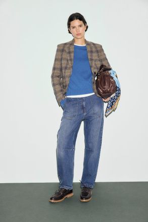 Gerard Darel Veste &agrave; carreaux en laine vierge - JULIANE - Camel