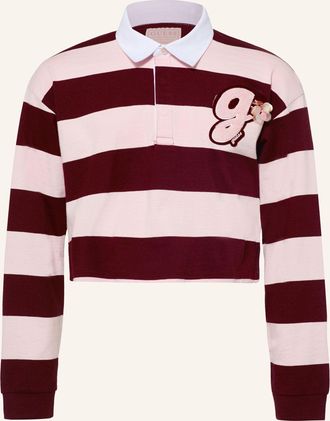 Guess Jersey-Poloshirt Mit Pailletten rot