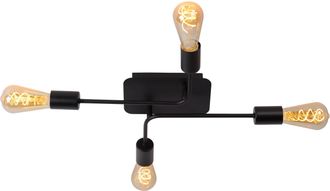 Lucide LESTER - Deckenleuchte - 4xE27 - Schwarz