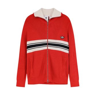 adidas Femme, Pulls, Rouge, Taille: 38 FR W Knit Track Top