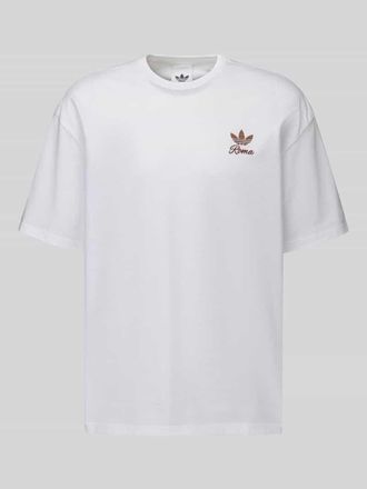 adidas Originals T-Shirt aus Leinen mit gro&szlig;em R&uuml;ckenprint