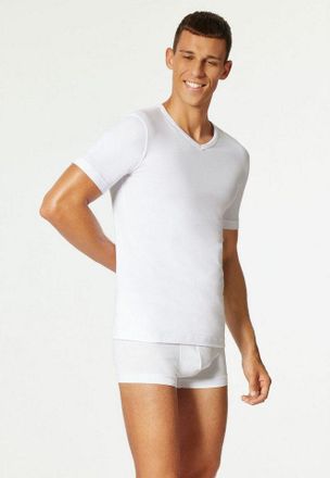 Schiesser T-Shirt Basic (Set) hochwertig, weich, mit V-Ausschnitt im 4er oder 6er Sparpack