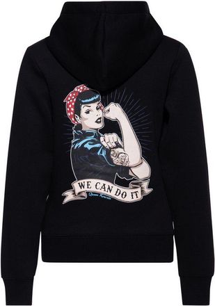 Queen Kerosin Kapuzenpullover We Can Do it (1-tlg) mit plakativem R&uuml;ckenprint