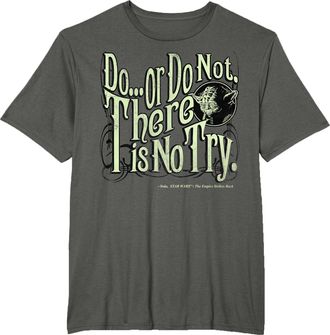 Star Wars Yoda There Is No Try Text Poster T-Shirt