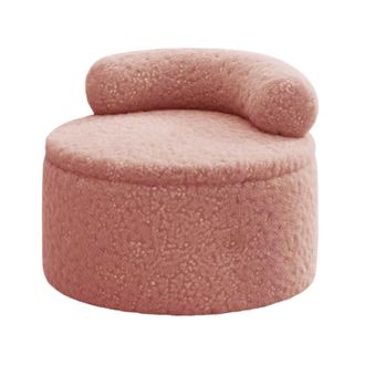 Generic Fu&szlig;hocker Ottomane - Runde Pl&uuml;schbank mit Stauraum, Fu&szlig;hocker Ottomane mit R&uuml;ckenlehne f&uuml;r Sofa, Zuhause, Wohnzimmer, Schlafzimmer, Eingangsbereich, M