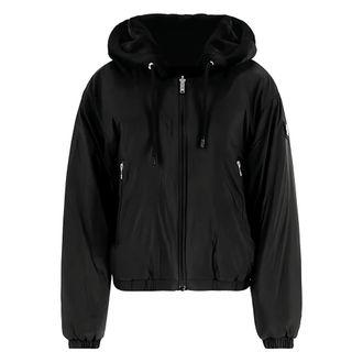 Moose Knuckles Hooded Zip-front Bomber Jacket