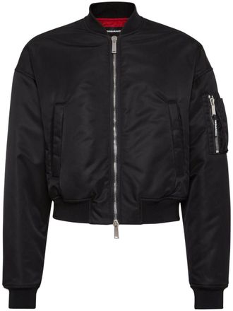 Dsquared2 veste bomber à coupe crop - Noir