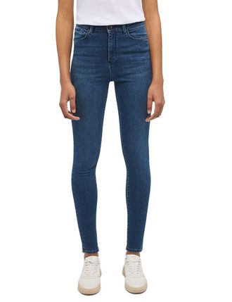 Mustang Jeans Damen Jeans Georgia Super Skinny Fit - Blau - Blue Denim W24-W34 Stretch, Größe:25W / 34L, Farbvariante:Blue Denim 5000-782