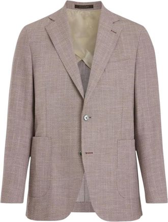 Oscar Jacobson Homme, Vestes, Rose, Taille: 2XL Ferry Veston Coupe R&eacute;guli&egrave;re &agrave; Chevrons