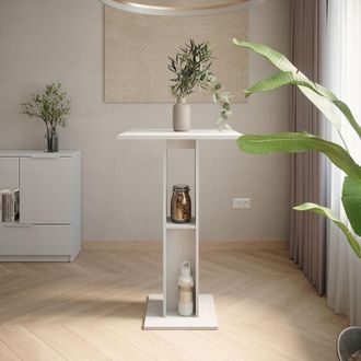 Vicco Table de bar Repose, Blanc, 65x65cm, Vicco
