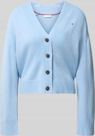 Tommy Hilfiger Cardigan aus Wolle mit Logo-Detail