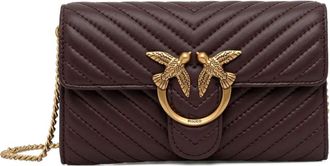 Pinko sac à bandoulière Love One - Marron